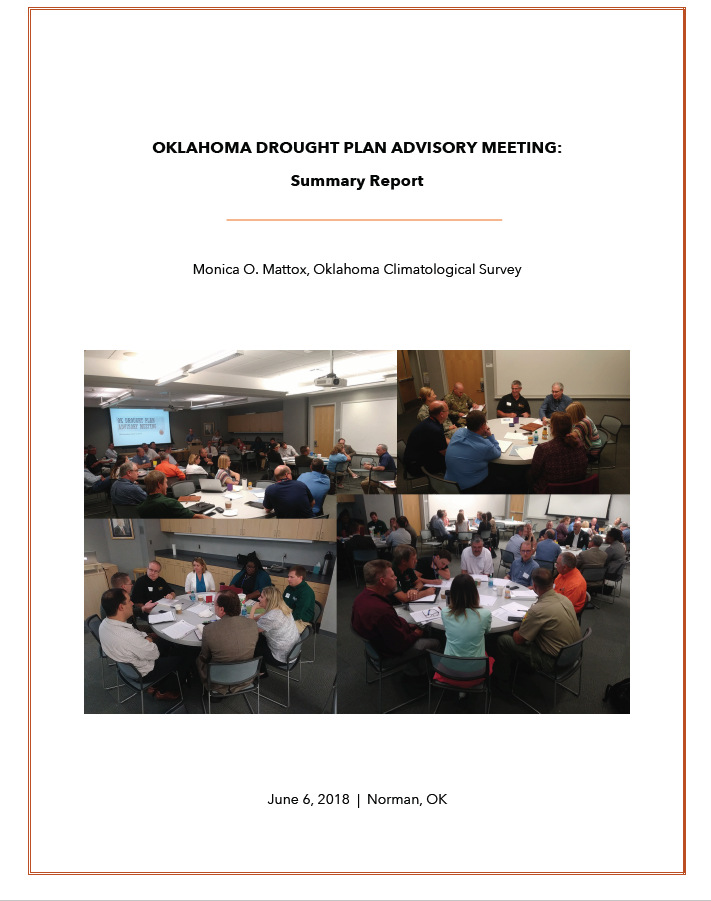 Oklahoma Drought Plan Advisory Meeting: Summary Report - SCIPP