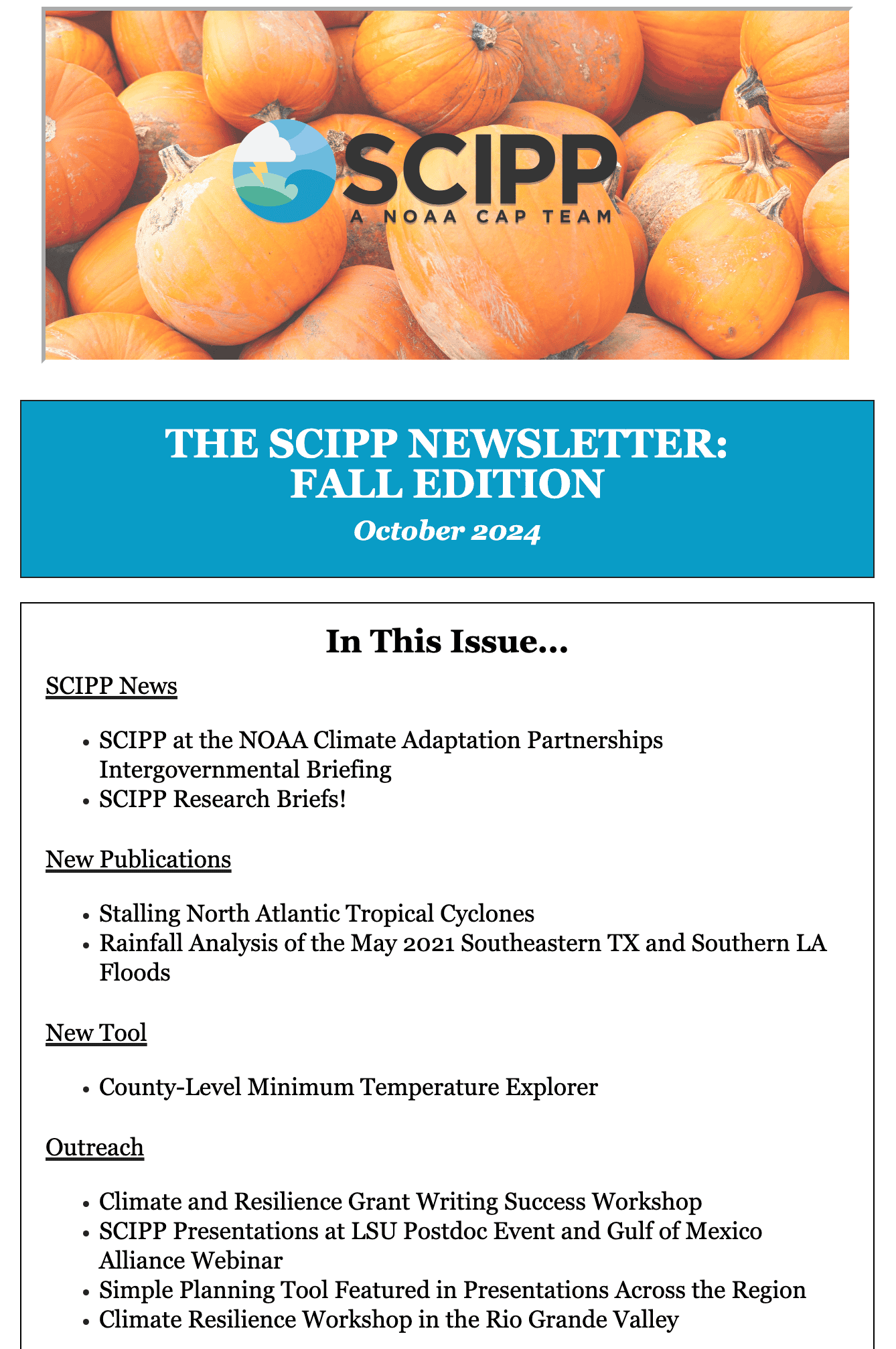 2024 Fall Newsletter - SCIPP