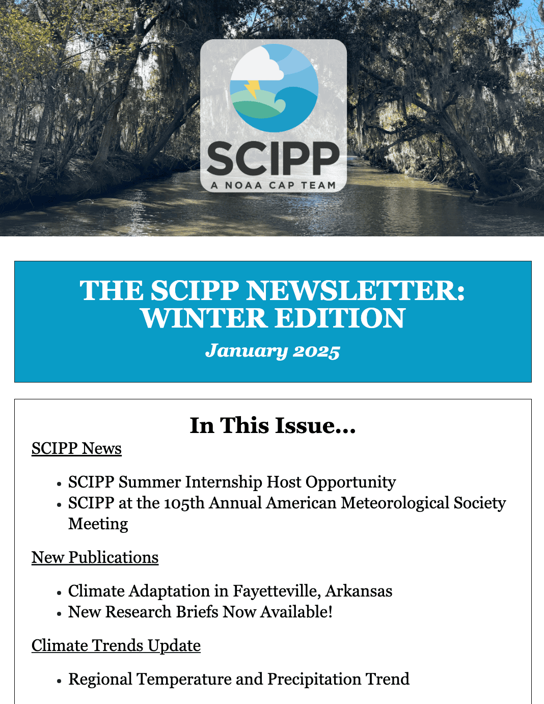 Climate Science Data for Southern US States | SCIPP