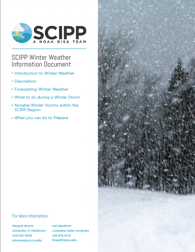 Climate Hazard Brochure Series - Winter Weather - SCIPP